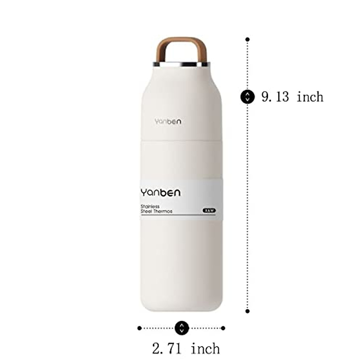 Travel Water Bottle Stainless Steel Thermos Bottle Thermal Cup Vacuum Flask 350ml Coffee Insulated Cup Thermo Mug 6-12 Hours (white,350ml)