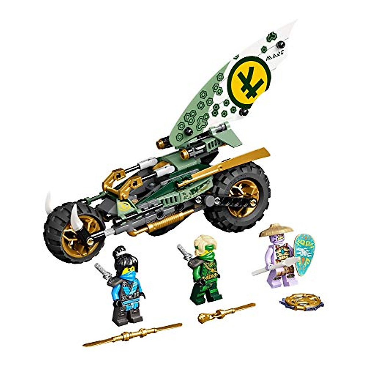 LEGO NINJAGO Lloyd’s Jungle Chopper Bike 71745 Building Kit; Ninja Bike Toy Featuring NINJAGO Lloyd and NYA Minifigures, New 2021 (183 Pieces); Top Toy for Kids Who Love Action-Packed Creative Play