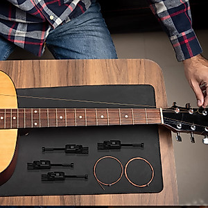 SUPVOX Set of 6 Double Locking Systyem Locked Saddles for Floyd Rose Guitar Tremolo Bridge with String Lock Screws