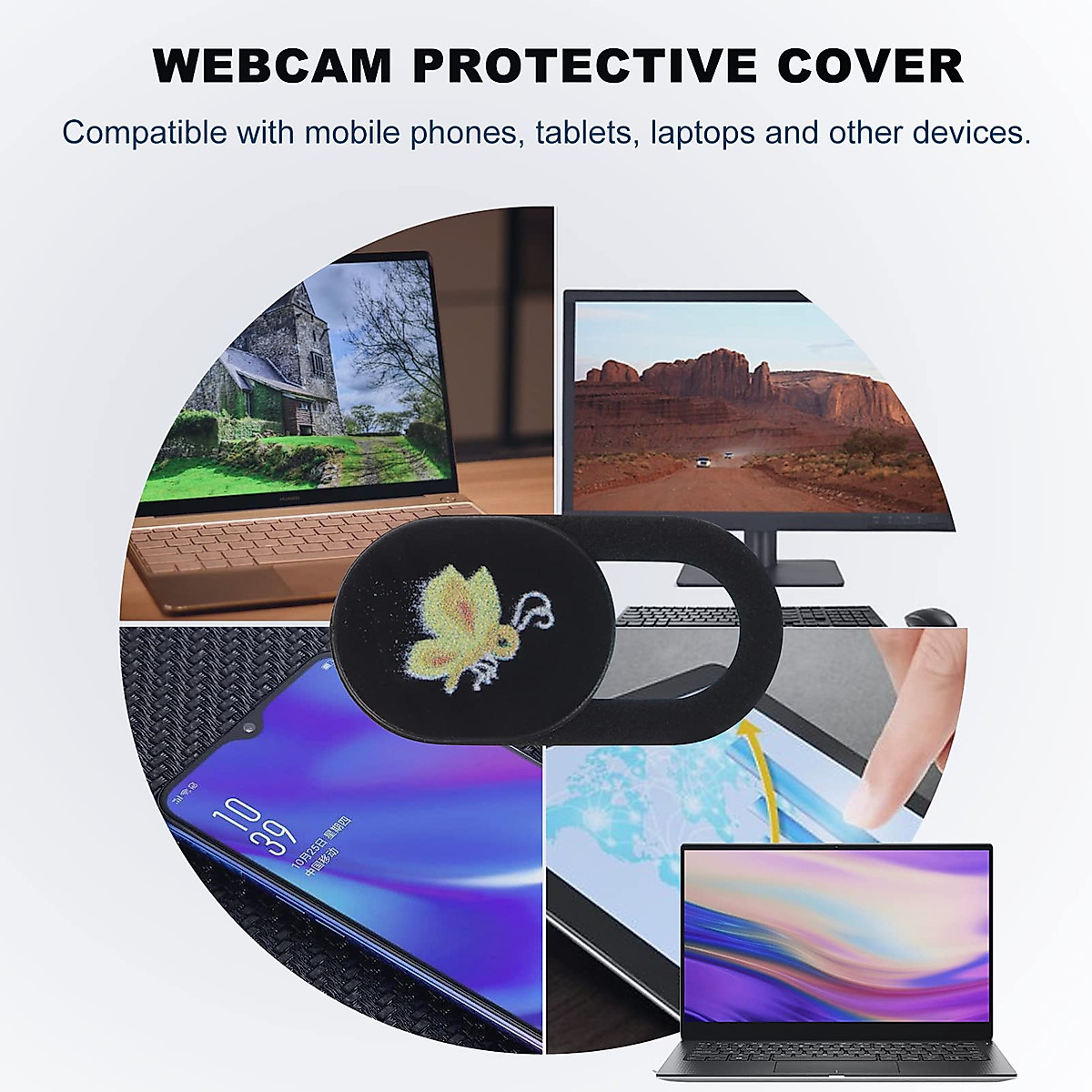 OSALADI 4pcs Privacy Cover Web Covers Plastic Webcam Cover Laptop Webcam Cover Webcam Protective Covers Peeping Covers Laptop Covers Tablet Covers