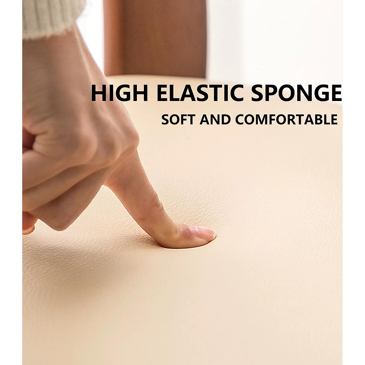 ZMYCZ Swivel Dining Chairs, Desk Chair, Mid Century Modern Swivel Accent Chair with Arms, Faux Leather Solid Rubber Wood 360° Swivel Home Desk Chair for Living Room Bedroom, 29" H (Brown)