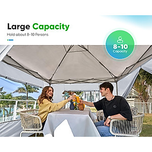 Quictent Privacy 8x8 Pop up Canopy Tent with Sidewalls and Roll-up Ventilated Windows, One Person Setup, Easy Outdoor Commercial Gazebo Shelter Enclosed Waterproof, Bonus 4 Sandbags
