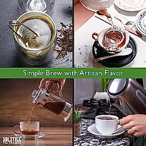 Solstice Blackcurrant Loose Leaf Black Tea (8-Ounce Bulk Bag), Makes 100+ Cups of Fruit-Flavored Black Currant Tea