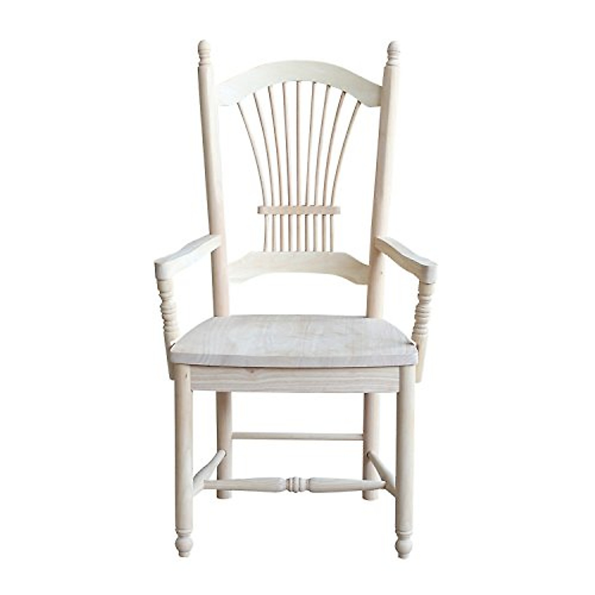 International Concepts Sheaf Back Arm Chair, Unfinished