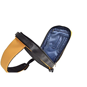 Apex Sling Bag for Men and Women, XL Sling Backpack Laptop Shoulder Bag Cross Body with 13" Laptop Sleeve, Modern Minimal Adjustable - Black