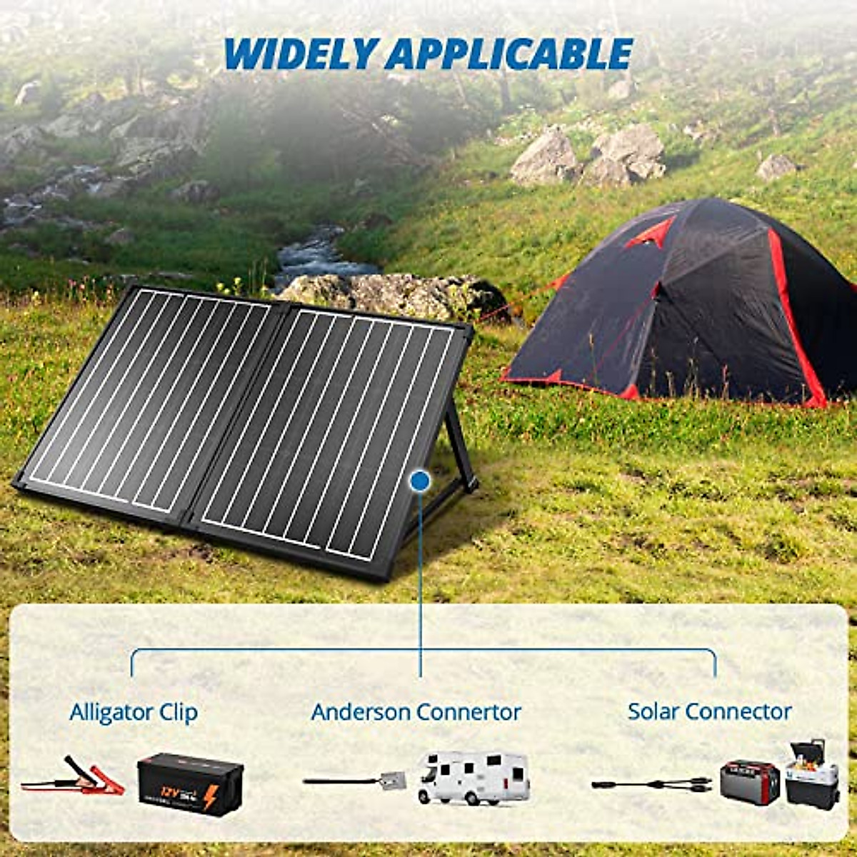 ACOPOWER 100W Portable Solar Panels,100 watt Foldable Solar Panel ...