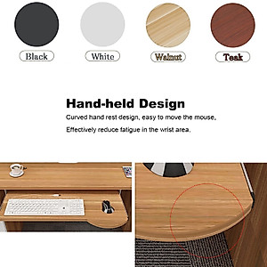 V3VOGUE Wooden Keyboard Tray Under Desk Push-Pull Keyboard Holder - Ergonomic Desk Extender Bracket 600/700x260mm, Improve Sitting Posture, Protection Eyesight, Slide Keyboard Drawer