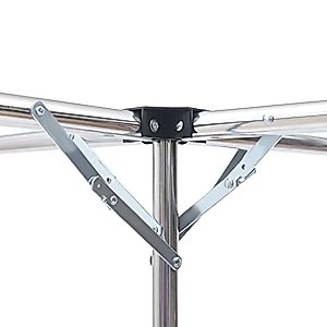 Leblett Tripod Clothes Drying Rack,Foldable Portable Space Saving Laundry Drying Rack High Capacity 4 Poles,Height-Adjustable with 10 Hooks for Outdoor and Indoor Home Use