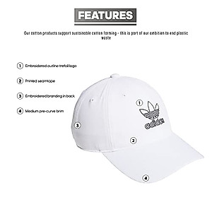 adidas Originals Women's Originals Relaxed Outline, White/Black, One Size