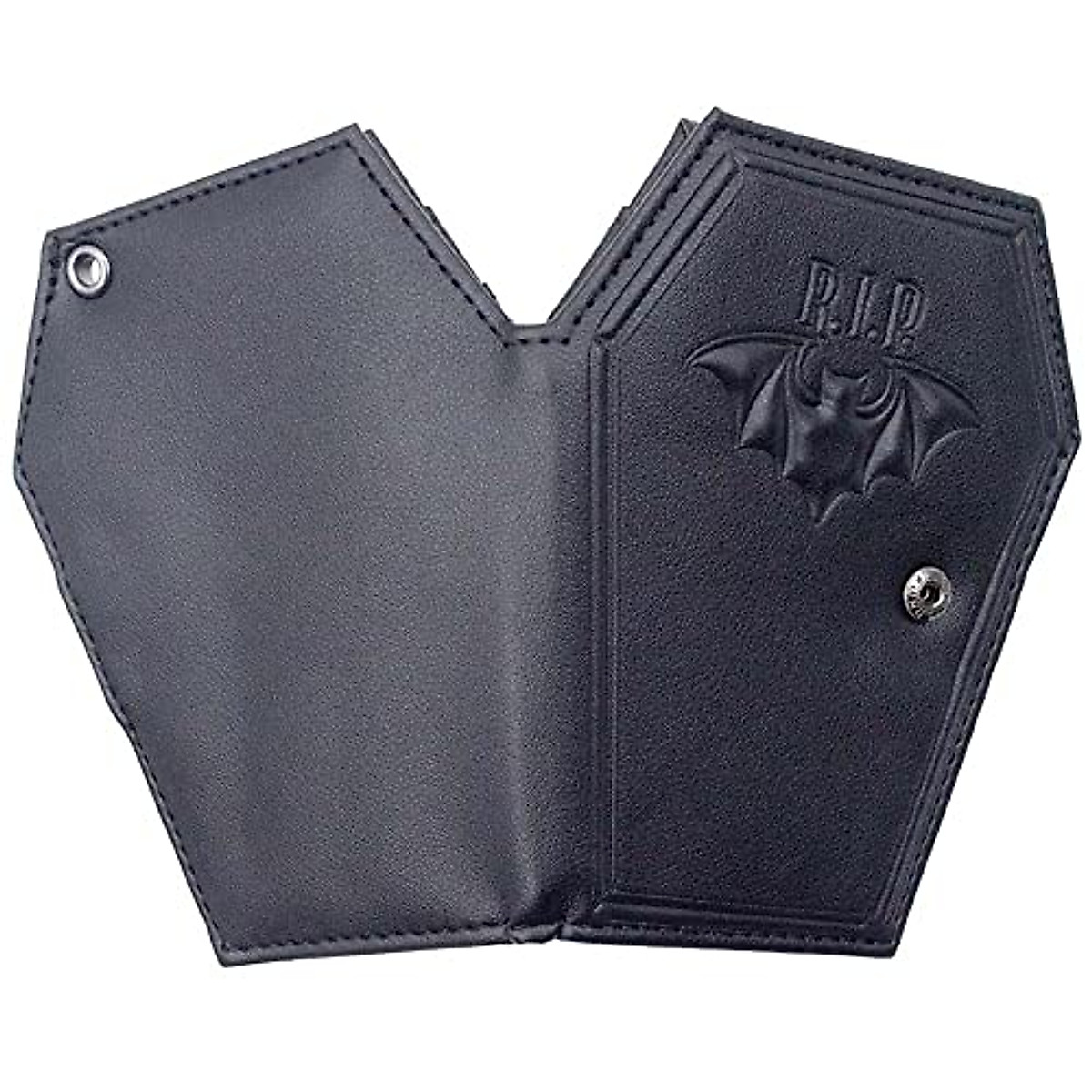 kreepsville 666 Gothic Embossed RIP Bat Spooky Coffin Wallet