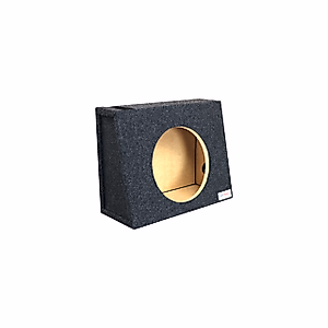 Bbox Single Vented 12 Inch Subwoofer Box - Universal Wedge Truck Enclosure - Premium Subwoofer Box Improves Audio Quality, Sound & Bass - Car Subwoofer Boxes & Enclosures with Nickel Finish Terminals