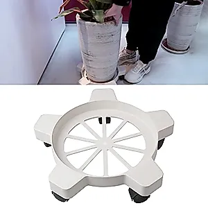 CNQLIS 5 Gallon Bucket Dolly with 5 Smooth-Rolling Swivel Casters,75 lbs,No Tip or Spilling for 5 Gallon Bucket and Flowerpot,11" Inside Diameter