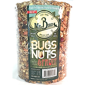 Mr. Bird Wild Bird Seed Large Cylinder Bugs, Nuts & Fruit 4 lbs. 2 oz.