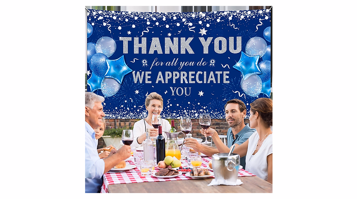 Thank You Party Decoration Banner for Appreciation Events