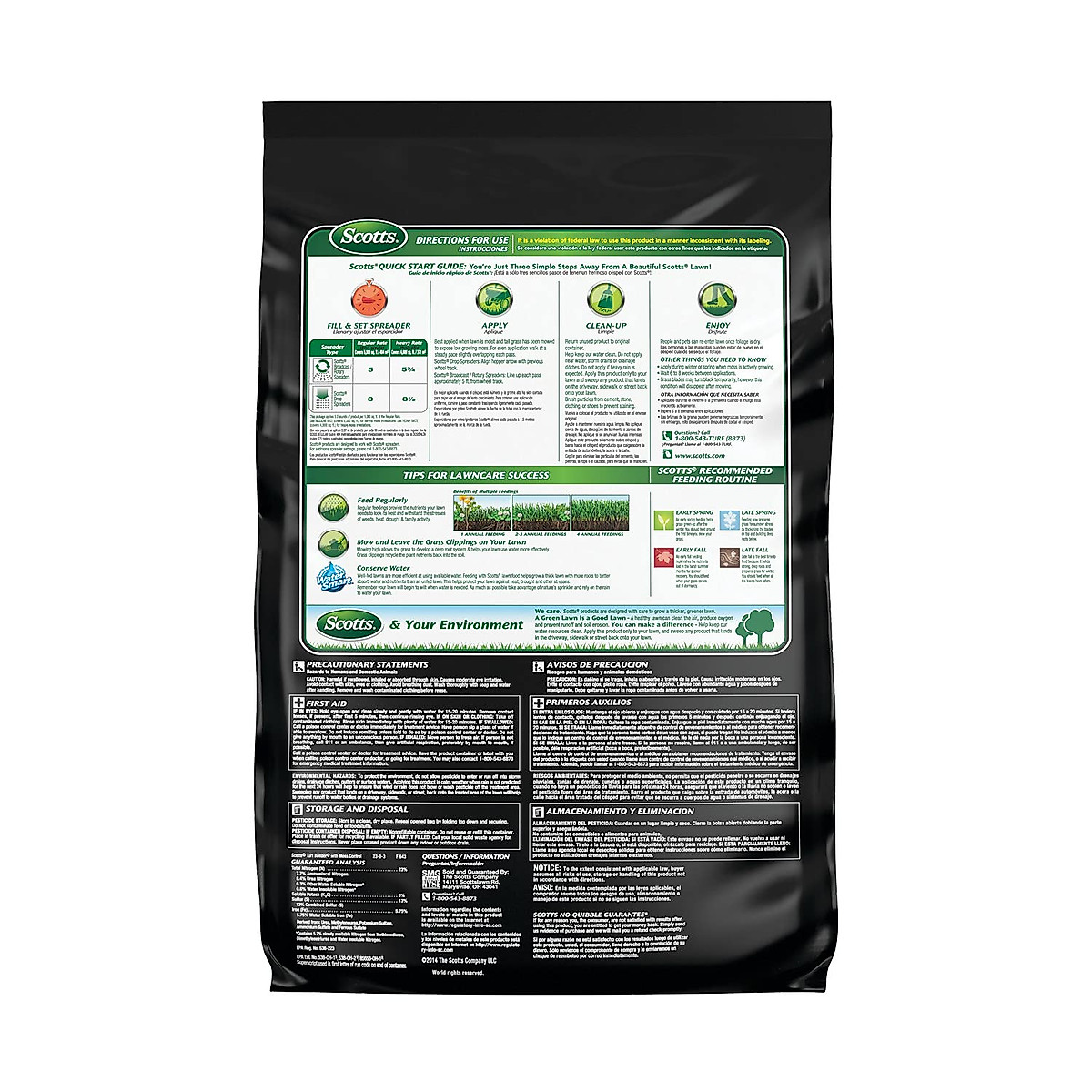 Scotts Turf Builder with Moss Control, Moss Killer and Lawn Fertilizer, Covers Up to 5,000 sq. ft., 25 lbs.