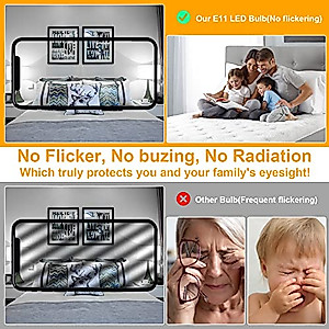 DUMILOO E11 Led Bulb Dimmable, 75 Watt Halogen Equivalent, 7W Daylight White 6000K, T4 Mini Candelabra Base, JDE11 120V 75W for Ceiling Fans, Chandeliers, Cabinet Lighting, Pack of 4