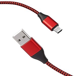 TPLTECH PS4 Controller Charging Cable, ［2PACK-15Ft］Micro USB 2.0 Nylon Braided Fast Charger & Cord, High Speed Data Sync Charge Cable for PlayStation 4, Xbox One S/X Controller, Android Phone, Silver