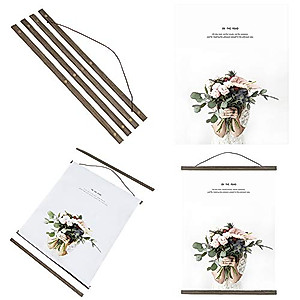 Miaowater Magnetic Poster Frame Hanger,12x16 12x18 12x20 12x24 Light Wood Wooden Magnet Frames Hangers for Photo Picture Art Canvas Print Artwork Wall Hanging Grey 12''