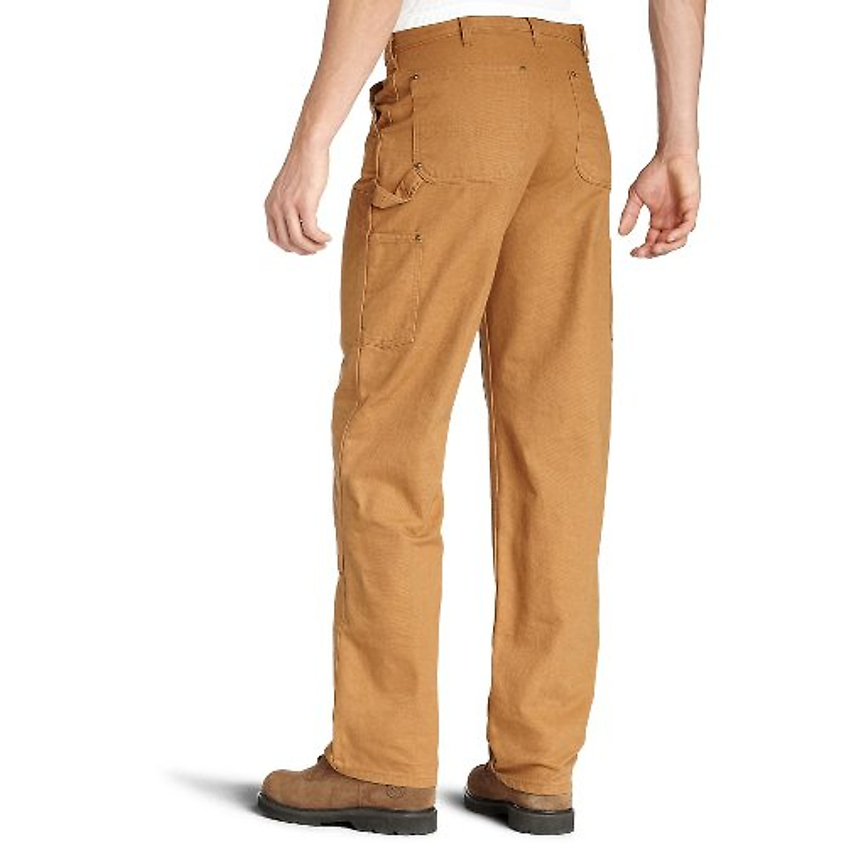 Carhartt Men's Loose Fit Washed Duck Double-Front Utility Work Pant, Brown, 44W x 30L