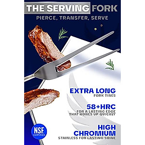 DALSTRONG Carving Knife & Fork Set - 9 inch - Crusader Series - Forged High-Carbon German Stainless Steel - w/Magnetic Sheath - Carving Set - NSF Certified