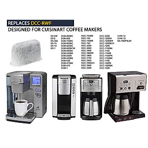 GOLDTONE 12 Pack Water Filters For CUISINART Coffee Maker Activated Charcoal Filter Water Replacement Charcoal Water Filters For CUISINART Coffee Machines Cartridges Replace CUISINART DCC-RWF