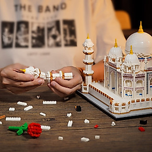 QLT Micro Mini Blocks Taj Mahal Architecture Building Toy Display Famous Architecture Model Kit for Adults and Kids Christmas Birthday Gift (4036 ​Pieces)