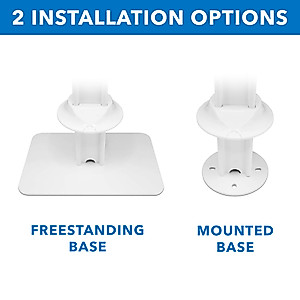 Mount-It! Anti-Theft Kiosk Stand for iPad, iPad Pro, iPad Air, Samsung Tab A | Secure iPad 10.2 Retail Kiosk | Locking Counter-Top Tablet Stand Compatible with 10.2 and 10.5" Tablets, White