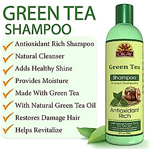 OKAY GREEN TEA NOURISHING ANTIOXIDANT RICH SHAMPOO 12oz / 355ml