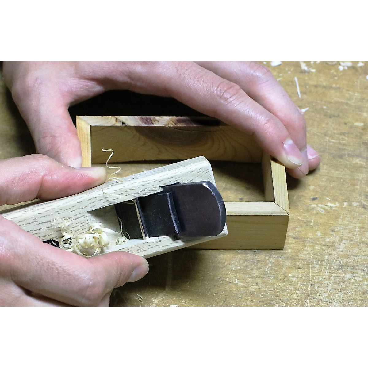 KAKURI Mini Hand Plane for Wood 24mm [Flat Sole] Made in JAPAN, Japanese Small Wood Planer Tool for Woodworking, Chamfer, Detail Work, 4.8 x 1.4 x 1.5 Inches