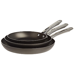 Farberware - 20065 Farberware Kitchen Ease Nonstick Frying Pan Set / Fry Pan Set / Skillet Set - 8 Inch, 10 Inch, and 11 Inch, Black