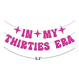 Hot Pink In My Thirties Era Banner for Singer Birthday Party 30th Birthday Party Decorations