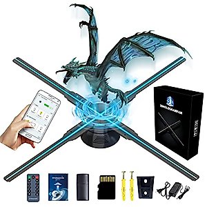 3D Hologram Fan, Missyou 20.5" Hologram Projector Advertising Display with Remote&Bluetooth&APP, 700 Video Library for Business Store Signs, Bar, Casino, Party, Christmas