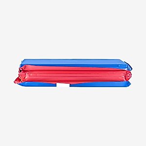 KinderMat, 1" Thick KinderMat, 4-Section Rest Mat, 45" x 19" x 1", Red/Blue, Great for School, Daycare, Travel, and Home, 100% Made in USA