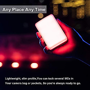 Aputure Amaran AL-MC RGBWW On Camera Video Light, CRI/TLCI 96+, Temperature 3200K-6500K, HSI Mode,Support Magnetic Attraction and App with USB-C PD and Wireless Charging