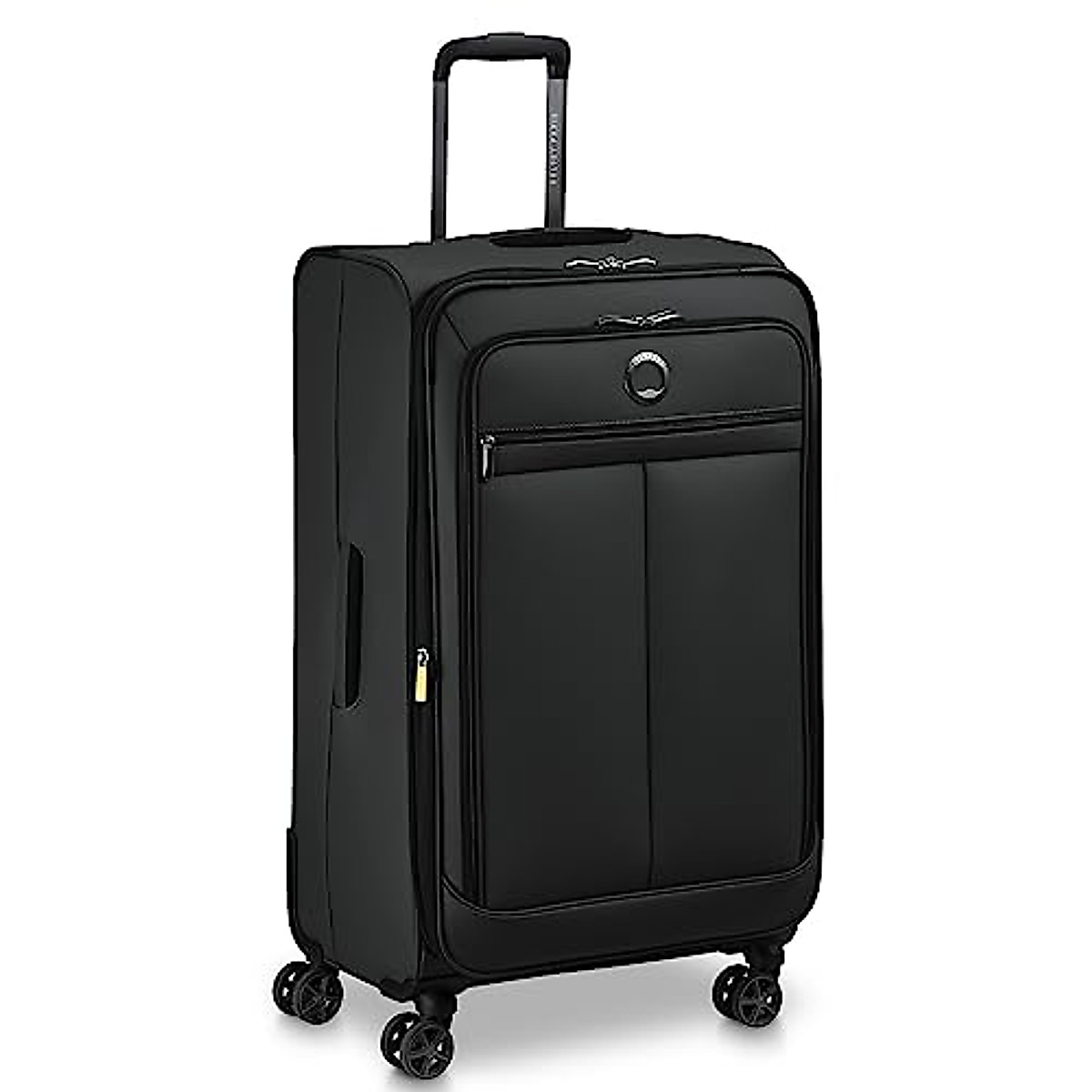 DELSEY Paris Sky Lite Softside Expandable Luggage with Spinner Wheels, Black, Checked-Large 28 Inch