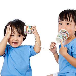 100 Pieces 9 oz Color Your Own Cups Kids Party Paintable Paper Cups Disposable Colorable Designs Activities Crafts DIY Party Supplies Floral Coffee Cup Tea Beverage Drinking Office Home Event