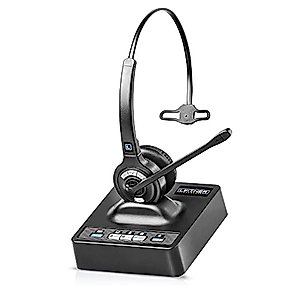 Leitner LH370 – Wireless DECT Office Headset with Bluetooth for Desk Phone, Computer and Bluetooth Device – Works with 99% of Landline Phones, PCs, and Cell Phones (USB, Phone Jack, and Bluetooth)