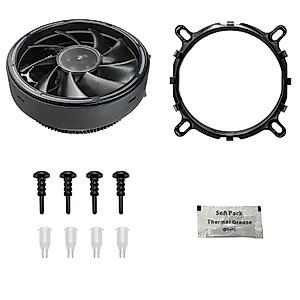 Vetroo M2 CPU Cooler, Black Aluminum Fins LED Ring Lighting Hydraulic Bearing 90W TDP Air Cooler for Intel LGA 1700/1200 & AM5/AM4/AM3+/AM3/115X