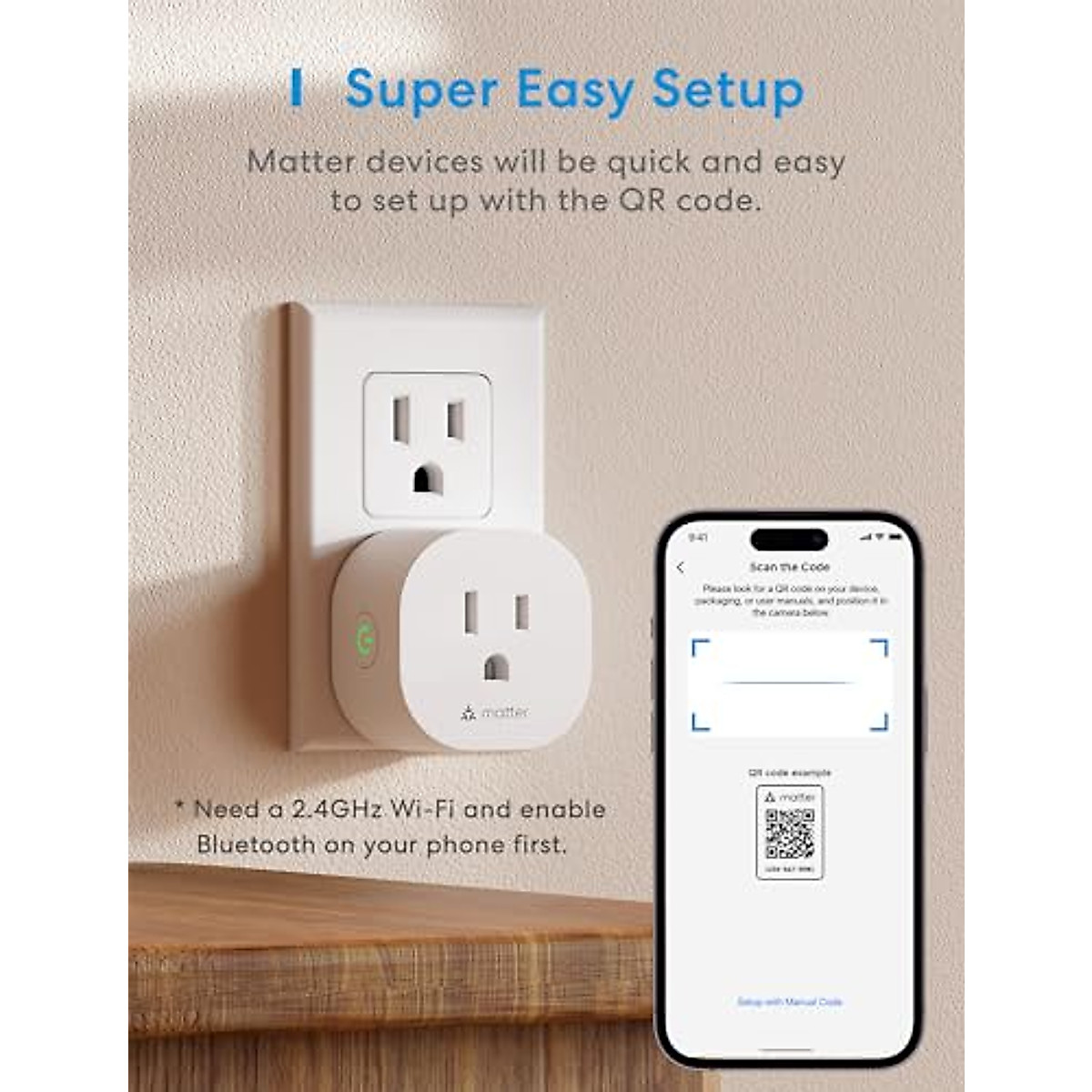 meross Matter Smart Plug Mini, Easy Setup, 100% Privacy Smart Outlet, Compact Size, Support Apple Home, Alexa, Google Home with Schedule and Timer, App and Voice Control, 2.4G Wi-Fi Only (2 Pack)