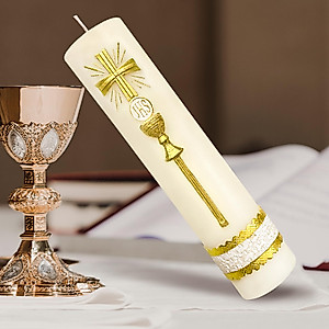 Religious Candles Catholic,Prayer Candles for Church Devotional Saint Blessed Mexican Gift,Baptism Candle,Cirios Religiosos Catolicos,Jesus Candle,Cross Candle,Cirio Pascual,Veladoras Mexicanas
