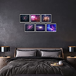 Insire Space Posters Galaxy Galaxy Wall Art Galaxy Posters For Wall - Set of 6 (8x10) Galaxy Posters Space Wall Art - Astronaut Wall Decor Astronomy Pictures - Planet Posters For Wall UNFRAMED