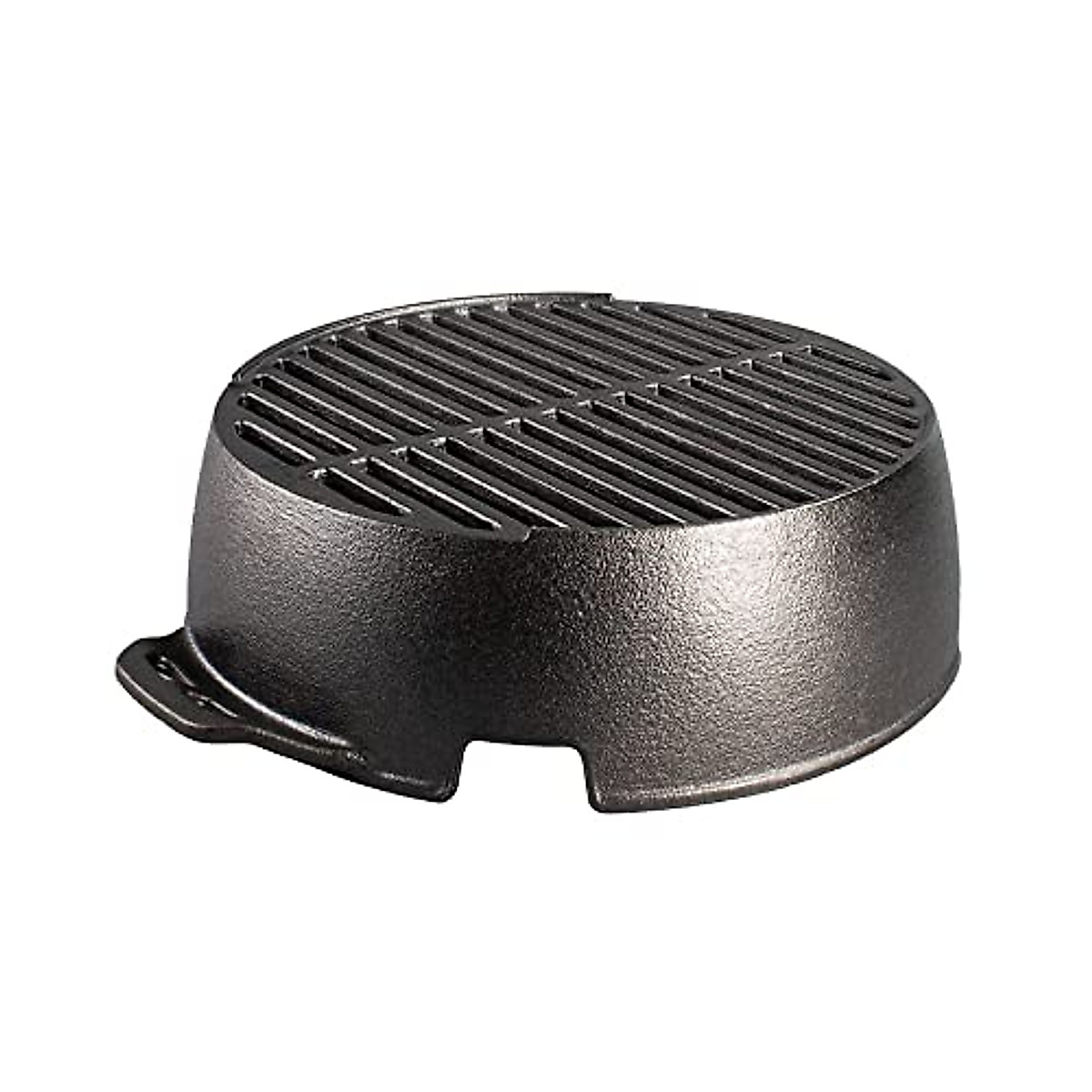 Lodge L12RG Cast Iron Round Kickoff Grill, 12 inch, Black