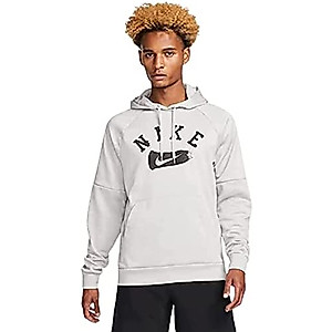 Nike Therma-FIT Graphic Baseball Hoodie (as1, alpha, m, regular, regular, Light Iron Ore, Medium)