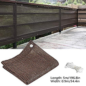 HXRZZG Balcony Privacy Screen 3x16.5ft Fence Shade Mesh Sun Shade Net Heat Insulation Net Visibility Reduction Fence Screen for Deck Patio Backyard Shield