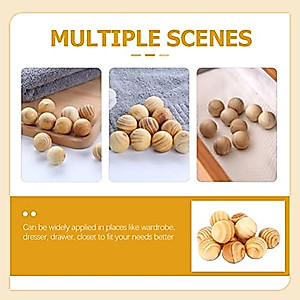 UKCOCO 120 Pcs Natural Camphor Ball Fresh Cinnamomum Camphora Root Neutralizing Odor Camphor Balls Cedar Blocks Closet Deodorizer for Clothes Storage Closets Drawers 1.8cm