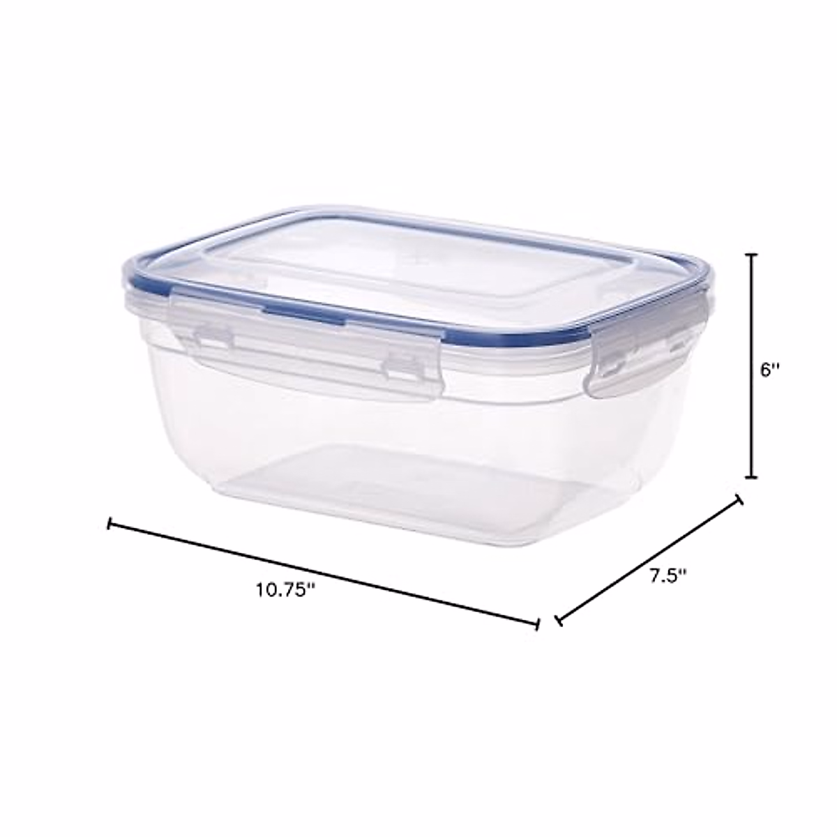 Large Plastic Food Storage Container with airtight Lid for Pantry, Fridge- 20 Cup, 160 Oz- BPA Free, Leakproof Sealed Container- Microwave, Dishwasher and Freezer Safe (5 Quart)