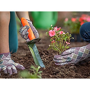 SE Prospector’s Choice Dual Serrated Edge Digger Trowel for Gardening or Gold Prospecting, Includes Carrying Sheath, 12 Inch