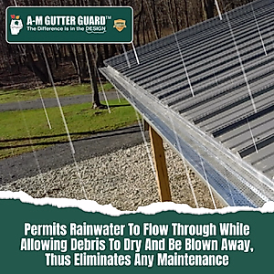 A-M Gutter Guard - Aluminum 6" (200 Feet, Mill Finish)