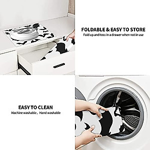 Halloween Bats Printed Drying Mat For Kitchen Ultra Absorbent Microfiber Dishes Drainer Mats Non-Slip Silicone Quick Dry Pad - 18 X 16inch