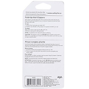 Safety 1st Fold-Up Nail Clipper, 2-Count - Colors May Vary